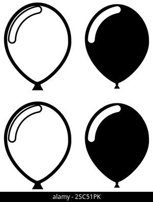 Balloons vector icon. Modern, simple flat vector illustration for web ...