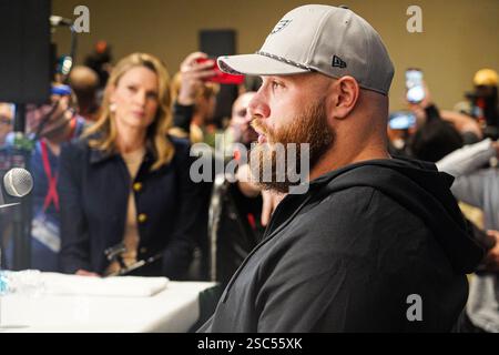 Eagles player Lane Johnson Answering questions during a Press ...