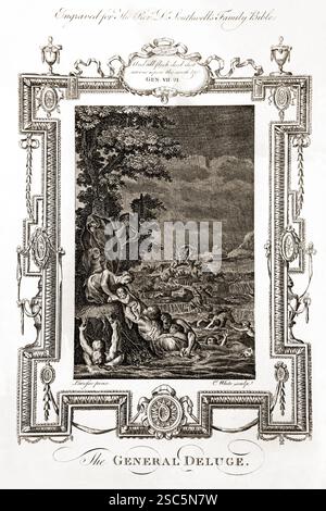 Illustration of The Deluge (the Great Flood) Genesis from the ...