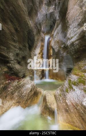 Waterfall with zoom effect Heckenbach waterfall, The dripping eye of ...