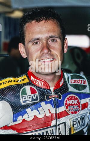 The German Jochen Schmid on the race track on Yamaha 250 cc, German ...