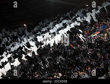 Newcastle United fans during the Carabao Cup Semi Final First Leg match ...
