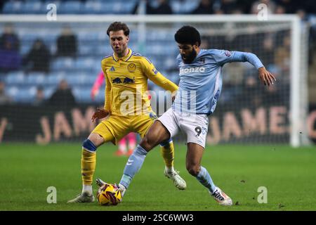 Ellis Simms (9 Coventry City) controls the ball during the Sky Bet ...