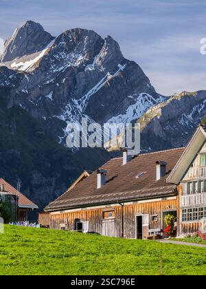 Berg Altmann, farm in Schwende, Alpstein, Appenzell, Switzerland Stock ...