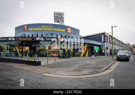 Vicarage Road, Watford, WFC Football Ground Stock Photo - Alamy