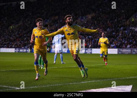 Jayden Bogle (Leeds United) celebrates in front of the Leeds fans after ...