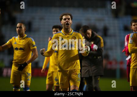 Joe Rodon of Leeds United celebrates his goal to make it 1-1 during the ...