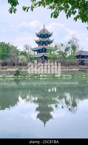 Chongli Pavilion, Wangjiang Tower Park, Chengdu, Sichuan, China Stock ...