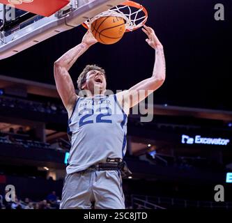 Butler forward Patrick McCaffery (22) pushes against St. John's guard ...