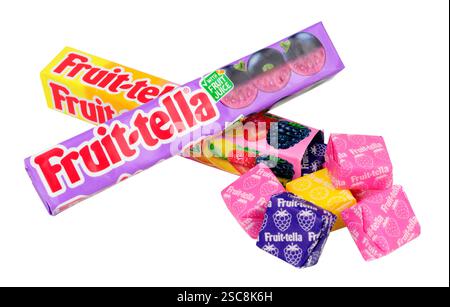Fruitella assorted fruit flavoured chewy sweets tubes Stock Photo - Alamy
