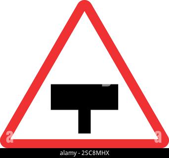 Staggered Junction Traffic Road Sign on transparent background,vector ...