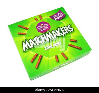 Matchmakers cool mint flavoured milk chocolate sticks in a 120g box ...