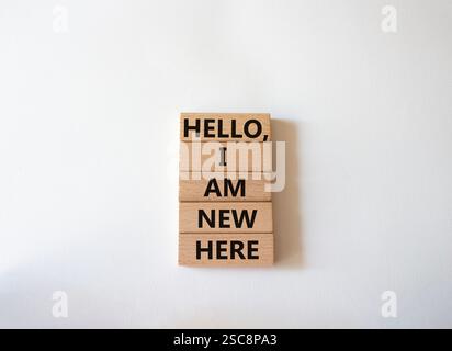 Hello I am a new hire symbol. Concept words Hello I am a new hire on ...