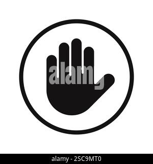 Hand Raise icons set. Stop symbol collection. Vector illustration Stock ...