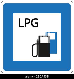Liquefied petroleum gas station sign, Service Signs, road signs germany ...