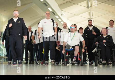 Team UK captain Steve Hooper (centre) from the Royal British Legion's ...
