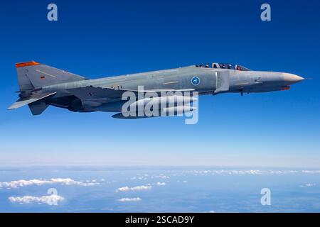 Photograph of a McDonnell Douglas F-4 Phantom II, a tandem two-seat ...
