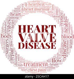 Heart Valve Disease word cloud conceptual design isolated on white ...