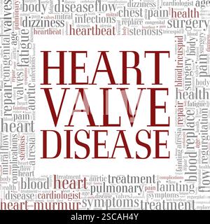 Heart Valve Disease word cloud conceptual design isolated on white ...