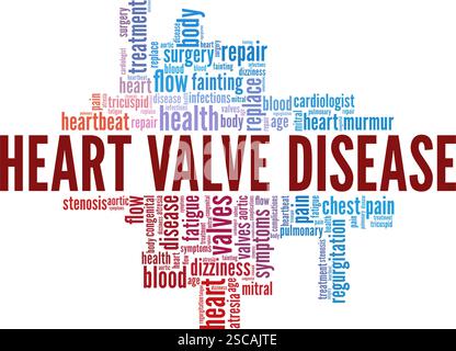 Heart Valve Disease word cloud conceptual design isolated on white ...