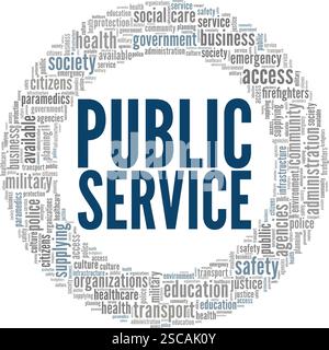 Public Service word cloud conceptual design isolated on white ...