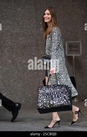 Victoria's Secret model Grace Elizabeth attended pre-show fittings at ...