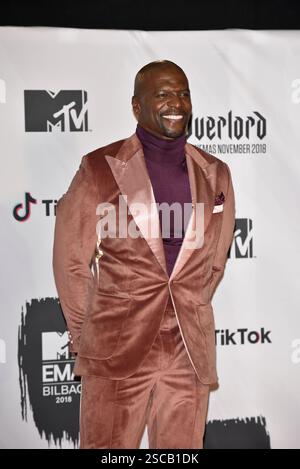 Terry Crews in the Press Room during the 2018 MTV Europe Music Awards ...