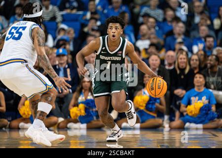 Michigan State guard Jeremy Fears Jr. (1) in action during the second ...