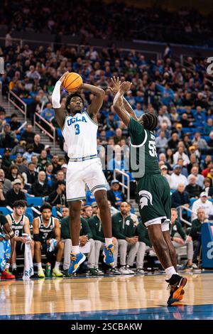UCLA forward Eric Dailey Jr. (3) reacts from the bench during the ...