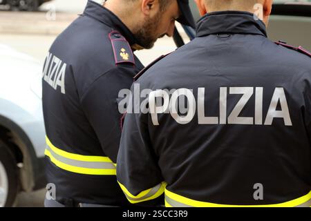 Italian State Police Officer from Polizia Stradale on Duty Stock Photo ...