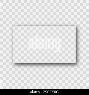 Dark transparent realistic shadow. Rectangle shadow isolated on ...