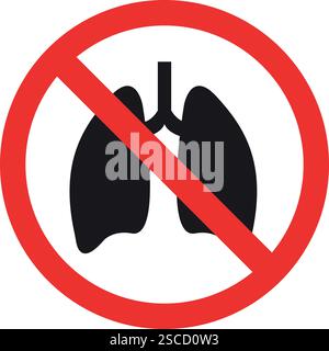 Respiratory danger sign. Lungs disease . Forbidden Signs and Symbols ...