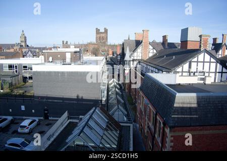 Roof top view of Chester, Cheshire, UK Stock Photo - Alamy