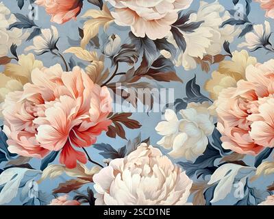 Pink rose patterned background Stock Photo - Alamy