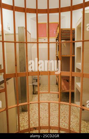 Barcelona, Spain - 2 Feb 2025: Prison cells at the Centre Cultural La ...