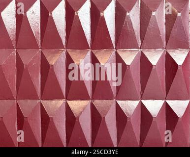 3D carved pyramidal and triangular 3D tiles in green tosca paint finish ...