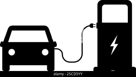 Electric vehicle charging point signs vector set Stock Vector Image ...