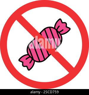 No candy sign. Forbidden Signs and Symbols Stock Vector Image & Art - Alamy