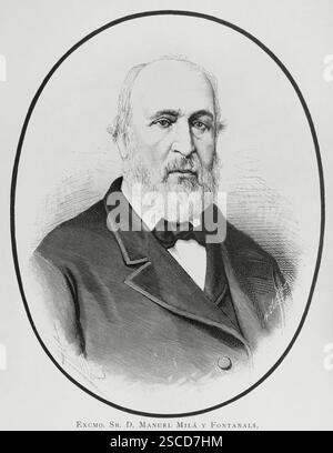 Manuel Milá y Fontanals (1818-1884). Spanish philologist, historian and ...