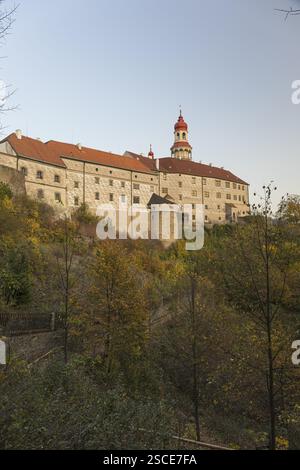 Nachod castle from the mid 13th century, located on a hill in the town ...