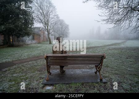 11th January 2025, Agatha Christie statue at Wallingford Kinecroft in ...