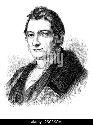 Franz Xaver Gabelsberger (1789-1849), German stenographer and inventor ...