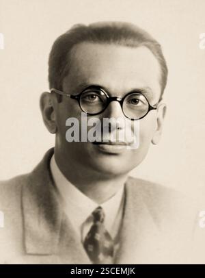 Mathematician Kurt Godel (1906-1978), receives the first Albert ...