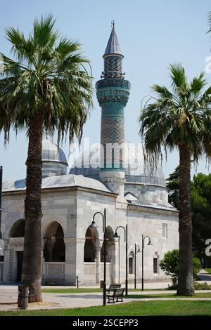 A view of the Green Mosque in Bursa, Turkey, a historical landmark ...