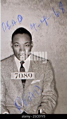 1956 , 22 february, Montgomery , Alabama , USA : Mugshot of activist in ...