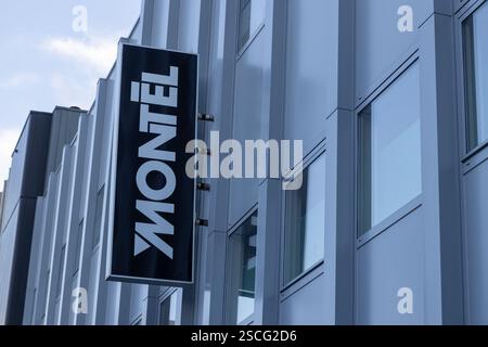 Montel logo store sign, furniture brand and seating specialist Stock ...
