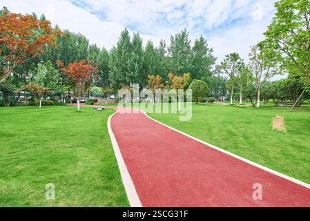 Running track in a park in Chengdu, Sichuan, China Stock Photo - Alamy