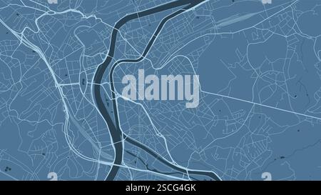 Map of Liege, Belgium. Detailed city vector map, metropolitan area ...
