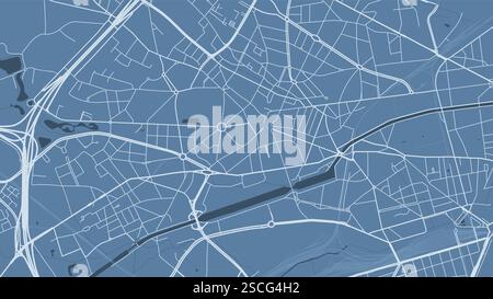 Map of Anderlecht, Belgium. Detailed city vector map, metropolitan area ...