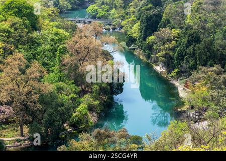 The scenery of Huaxi River in Huaxi Park, Guiyang City, Guizhou ...